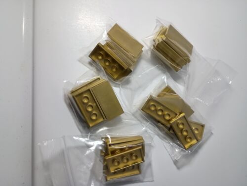 Metallic Gold 2x4, 1x1. Ingot, Triangular Tile #87079 — Compatible wit ...